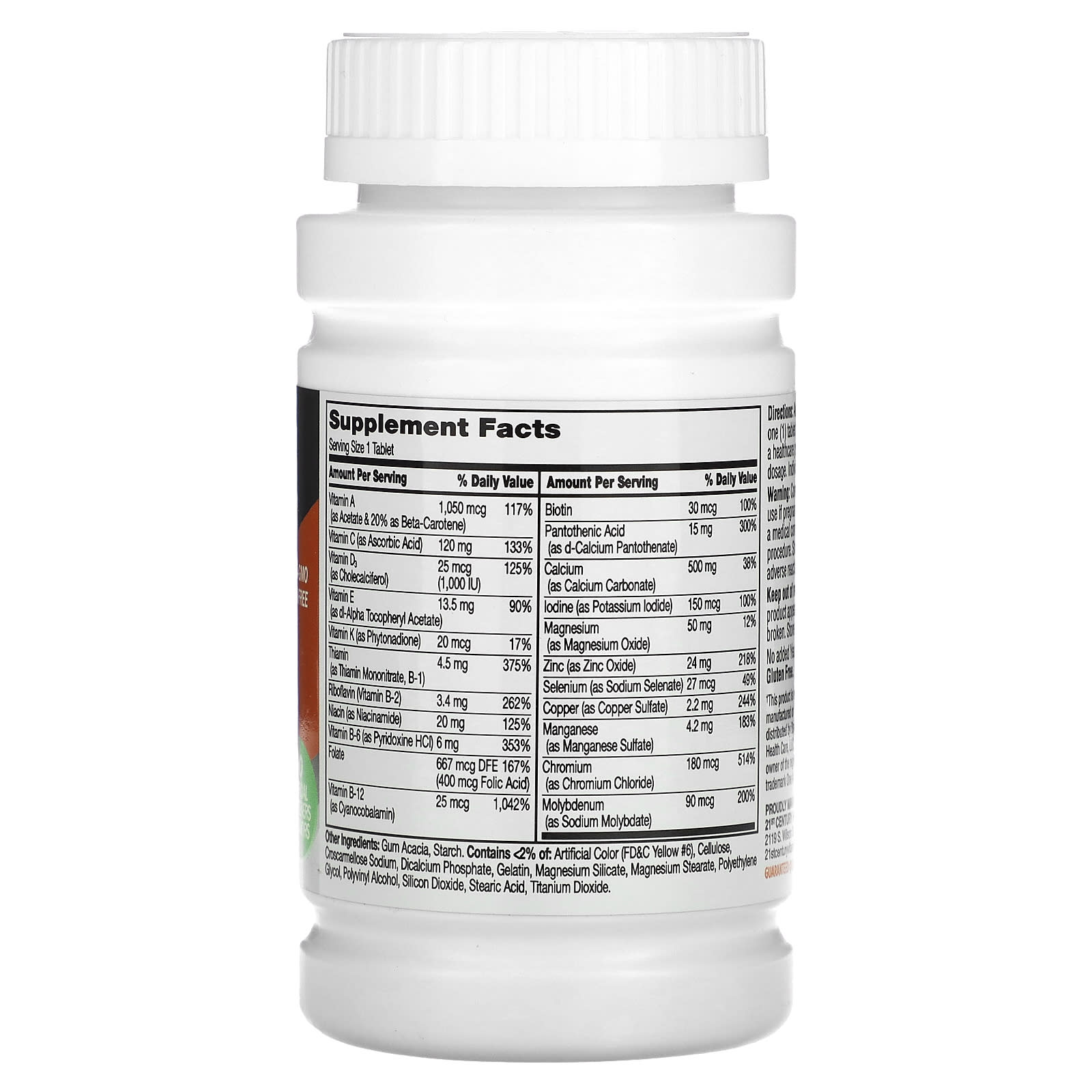 One Daily Femmes de 50 ans et plus Multivitamines et multiminéraux 100 ...